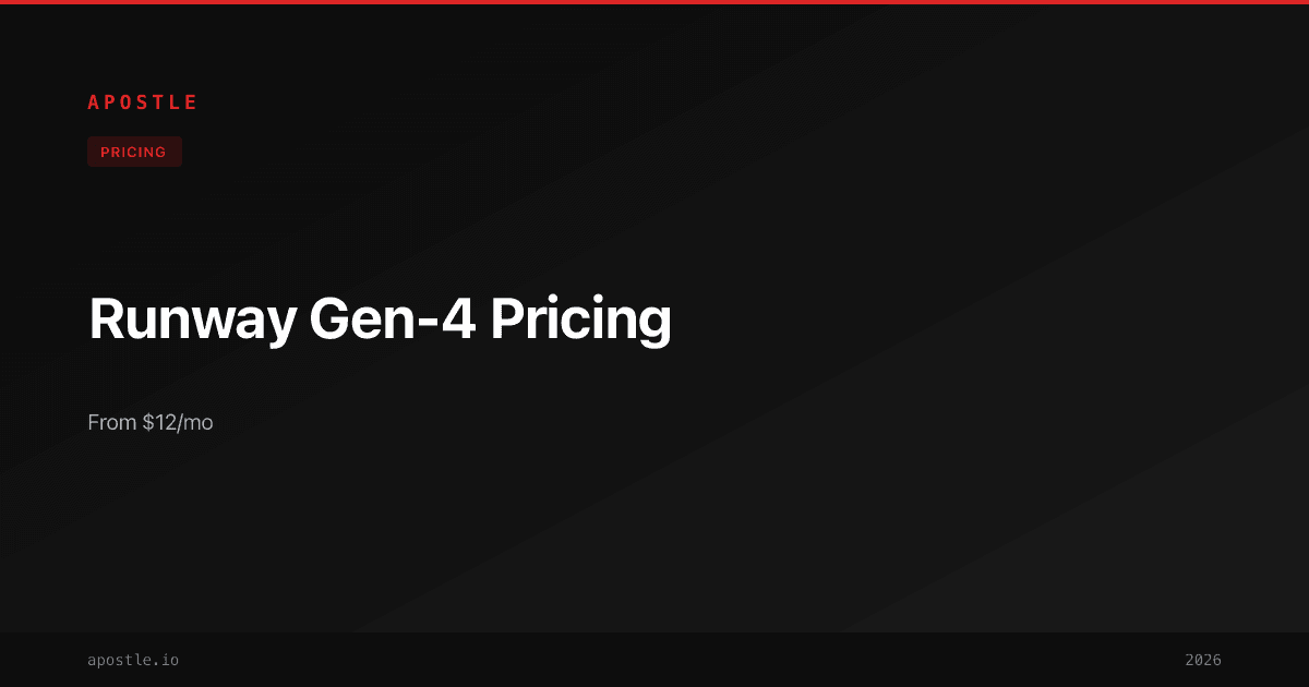 Runway Gen-4 Pricing (2026): Complete Breakdown | Apostle